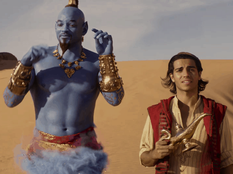 Will Smith As Genie Actually Looks Better Than Just Blue Shrek In New ...